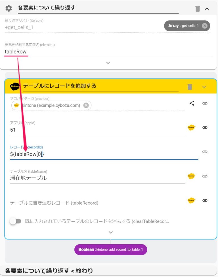 kintoneのテーブルに行を追加する – AUTORO Help Center